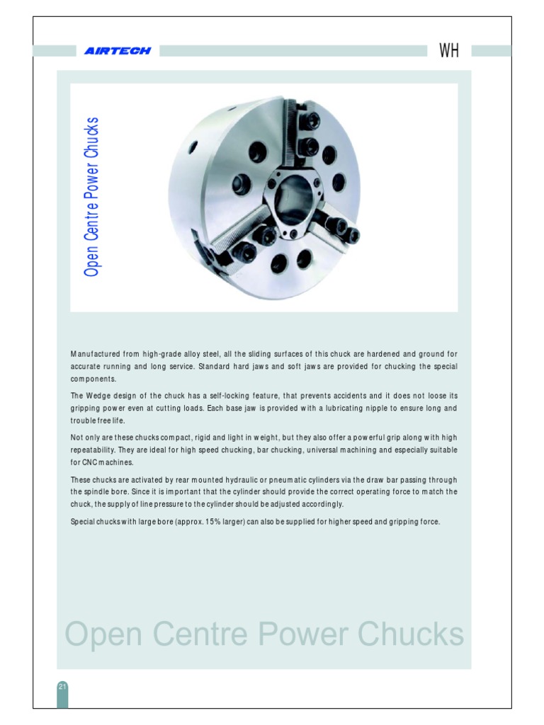 Open Centre Power Chucks | PDF | Tools | Manufactured Goods