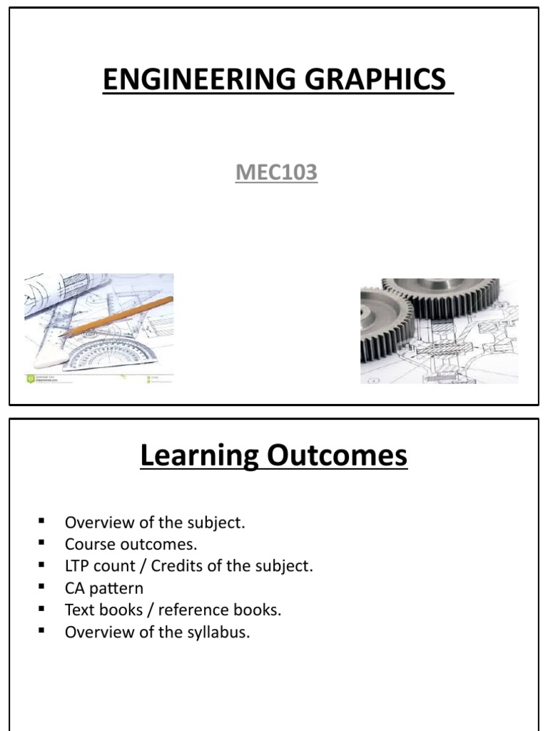 Mec 103 1. Zero Lecture | PDF | Engineering | Drawing