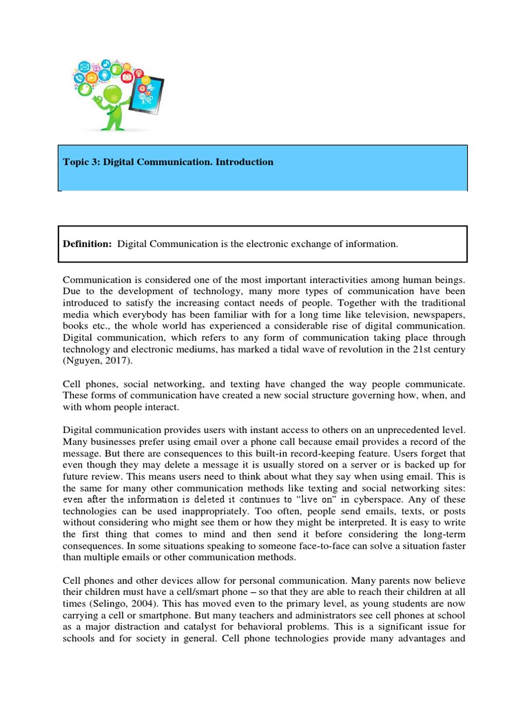 Digital Communication. Introduction | PDF | Popular Culture & Media ...