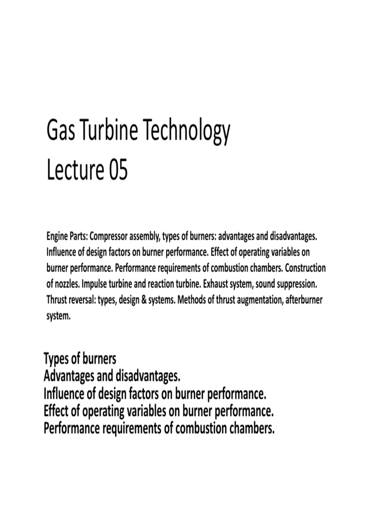 GTT Module I - 2 | PDF | Combustion | Gas Turbine