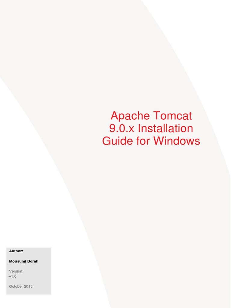 Apache Tomcat 9.0.x Installation Guide For Windows | PDF | Software ...