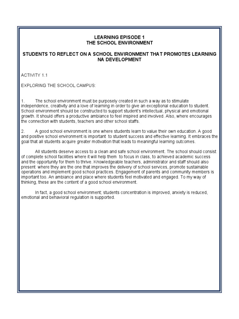 FS1 Episode 1 | Download Free PDF | Classroom | Learning