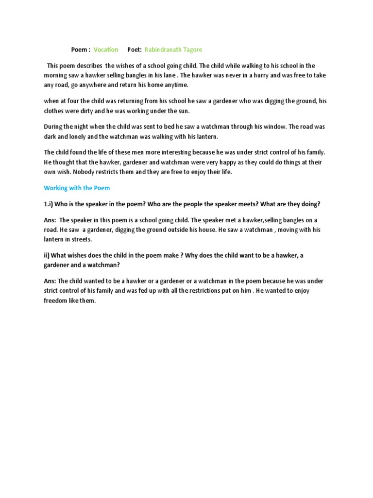 Poem - Vocatio-WPS Office | PDF