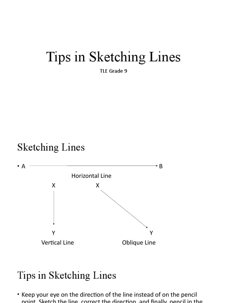 Tips in Sketching Lines: TLE Grade 9 | PDF