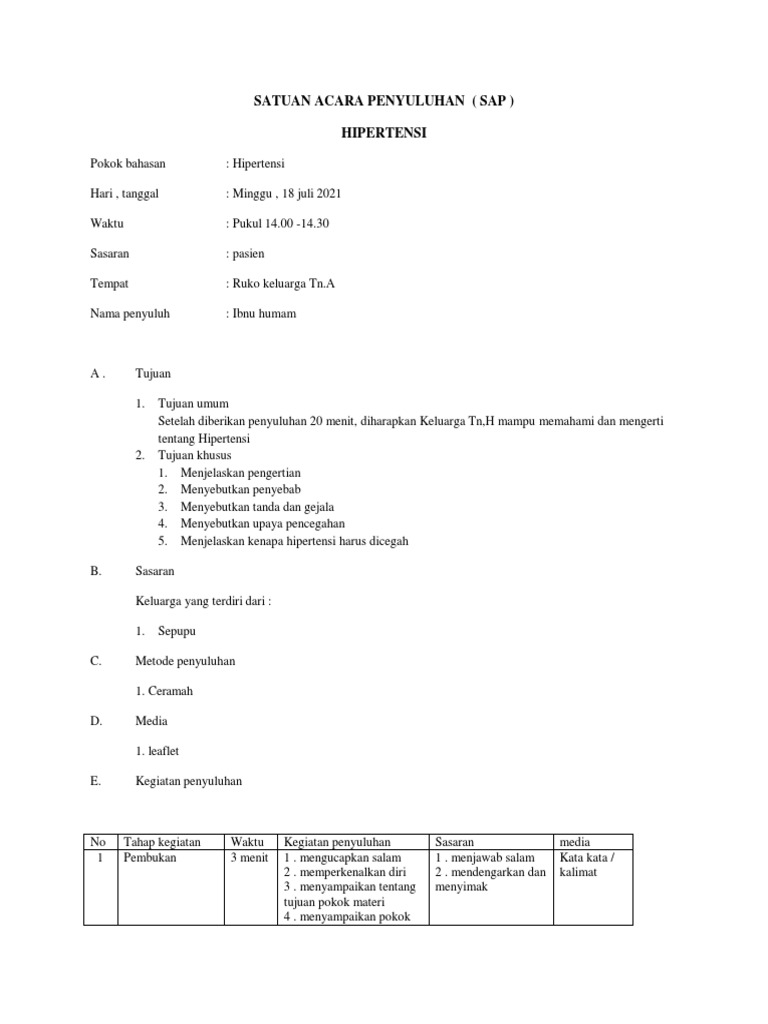 KMB Sap Penkes Ibnu Humam | PDF