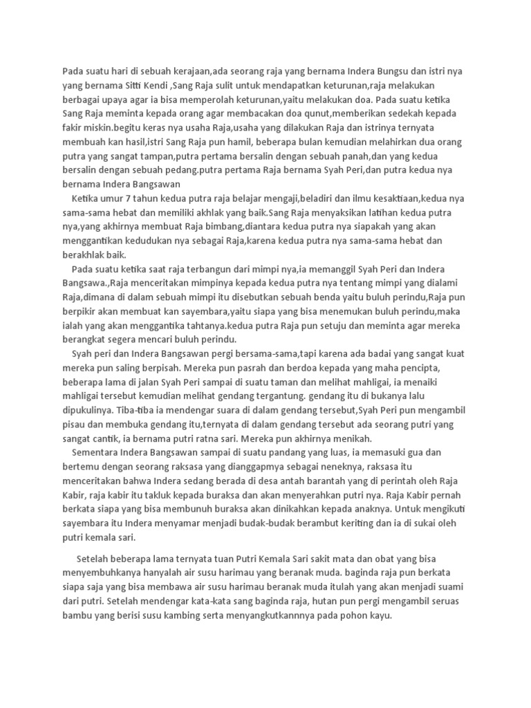 Hikayat Indera Bangsawan Ke Cerpen Pdf