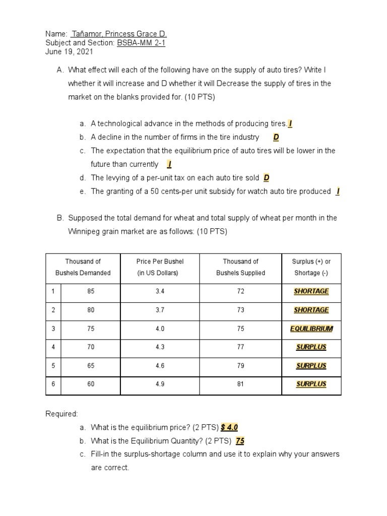 Microeconomics Exercises and Solutions | PDF | Elasticity (Economics ...