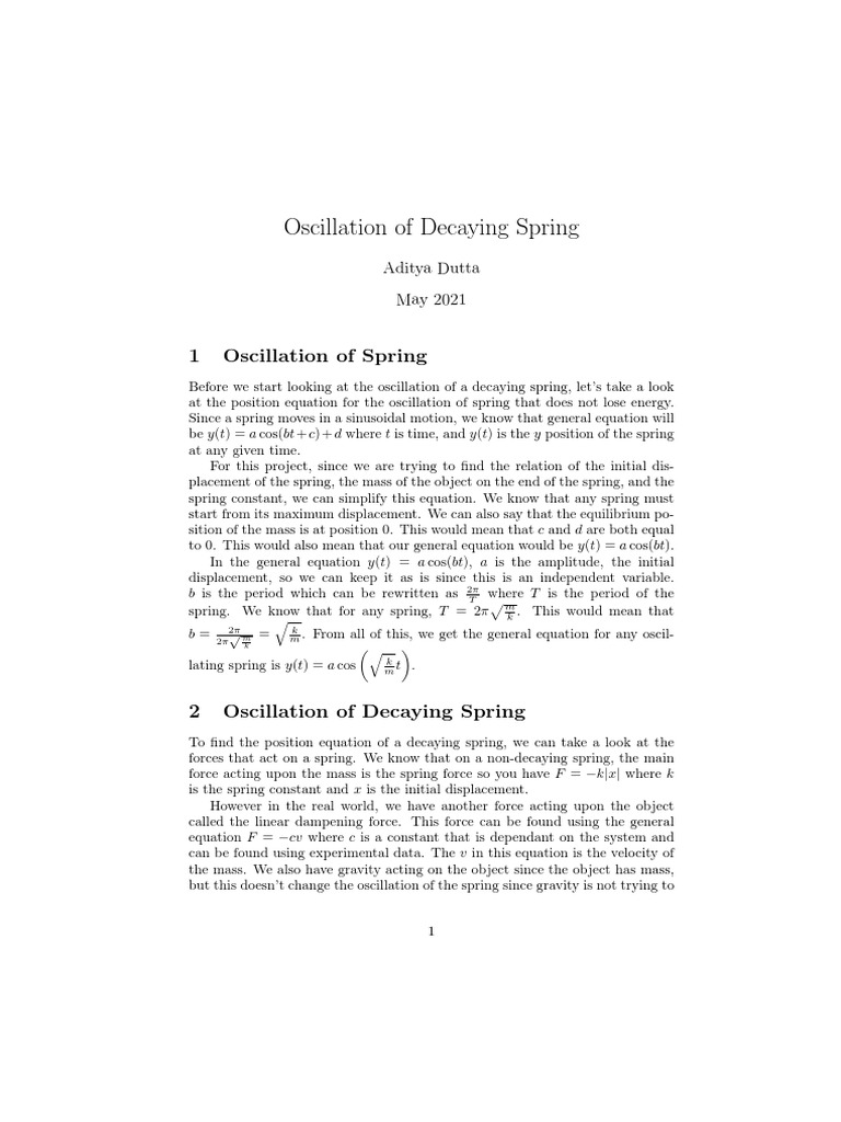 Atcp Final | PDF | Force | Oscillation