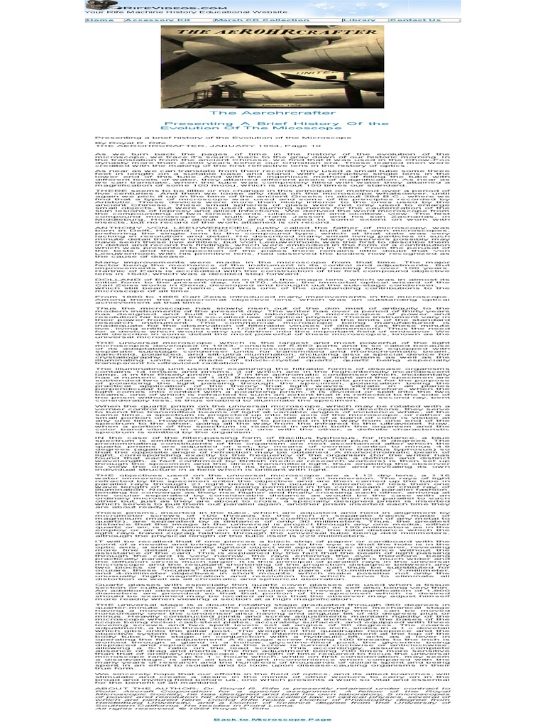 Presenting A Brief History of The Evolution of The Microscope | PDF ...