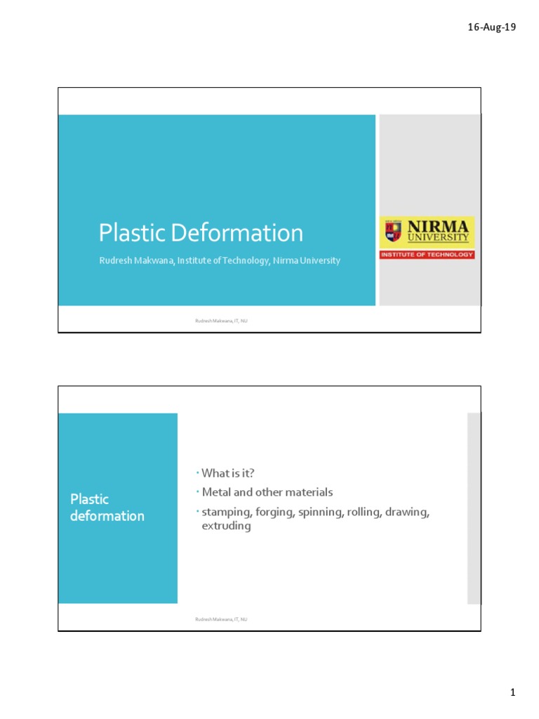 3 Plastic Deformation | Download Free PDF | Plasticity (Physics) | Dislocation