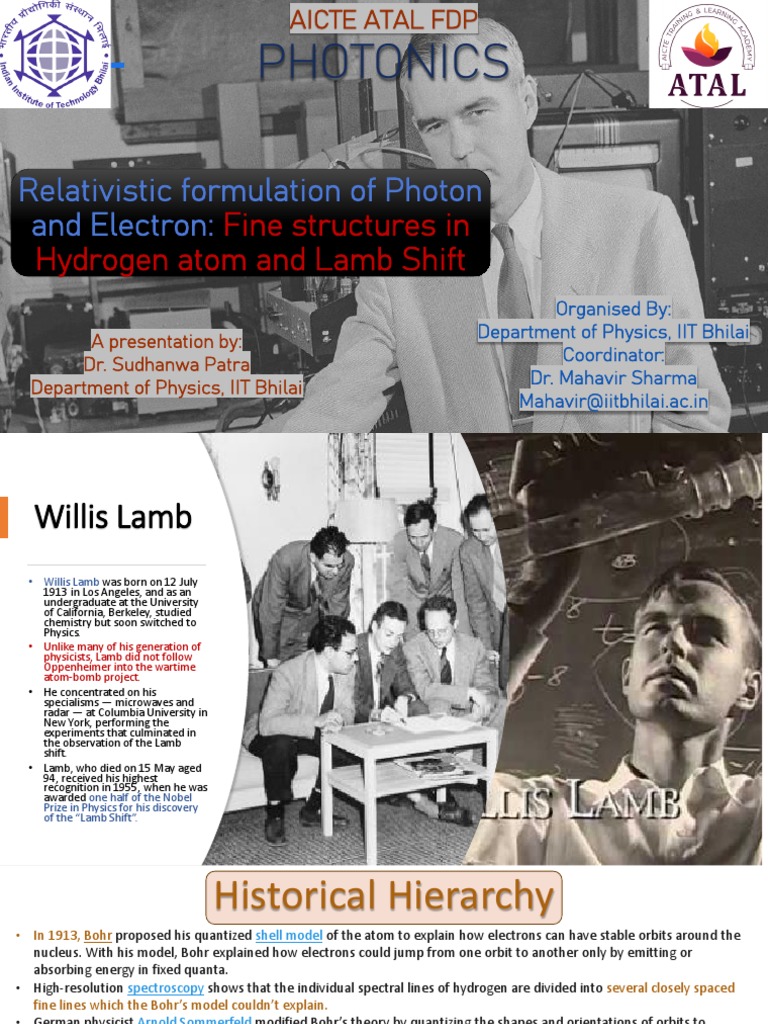 Lamb Shift in Hydrogen Atom Explained | PDF | Quantum Electrodynamics ...