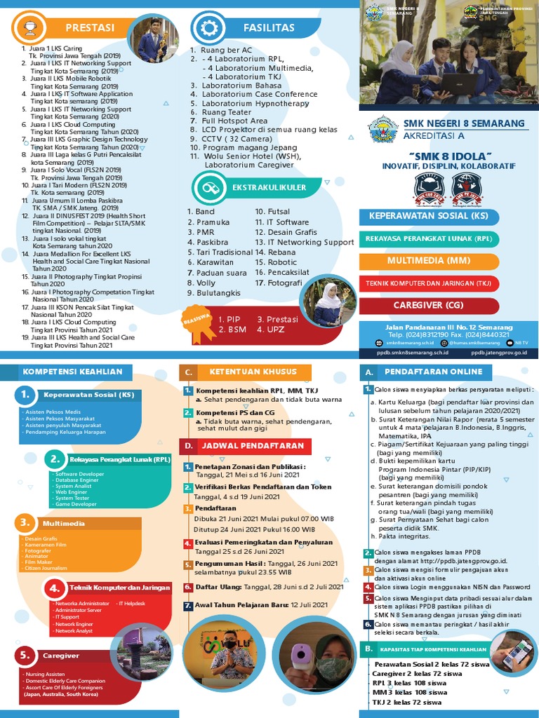 Brosur SMK 8 Semarang 2021 | PDF