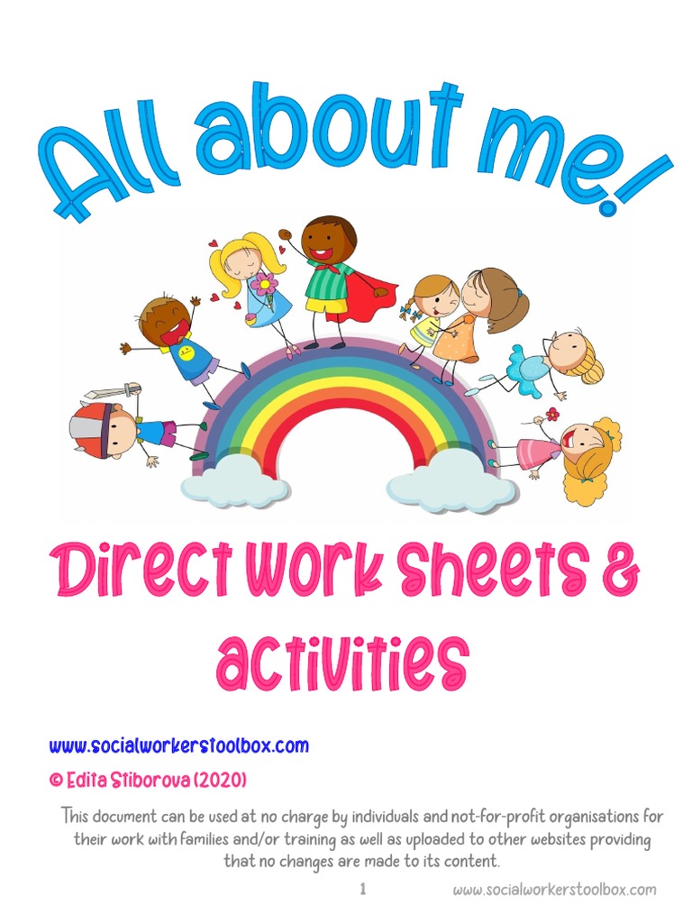 All About Me Direct Work Sheets and Activities | PDF