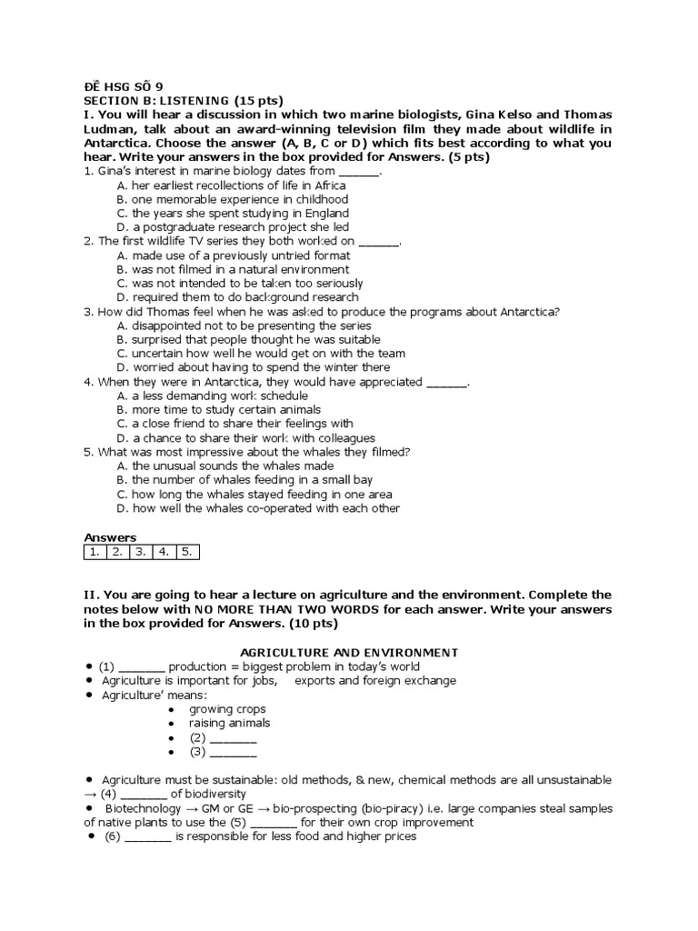 ĐỀ HSG SỐ 9 | PDF | El Niño