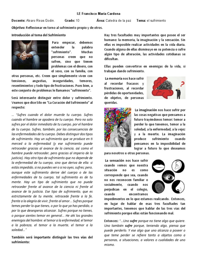 El Sufrimiento Pdf Sufrimiento Conceptos Psicologicos