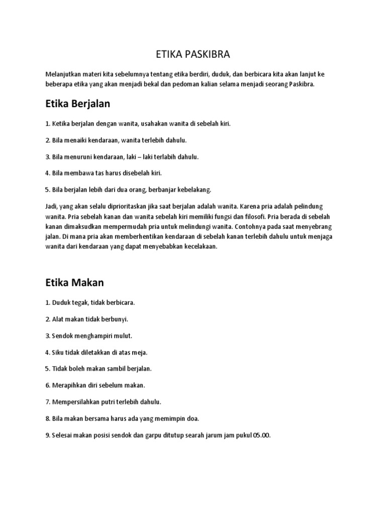 Etika Paskibra-Wps Office | PDF | Pengembangan Diri