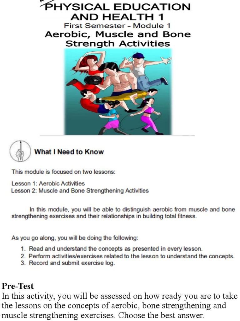Q1 M1 PEHealth Aerobic Muscle and Bone Strength Activities | PDF ...