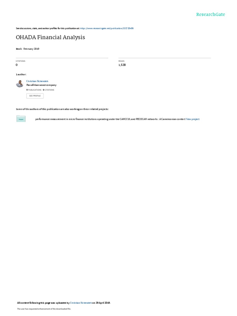 OHADA Financial Analysis | PDF | Equity (Finance) | Debt