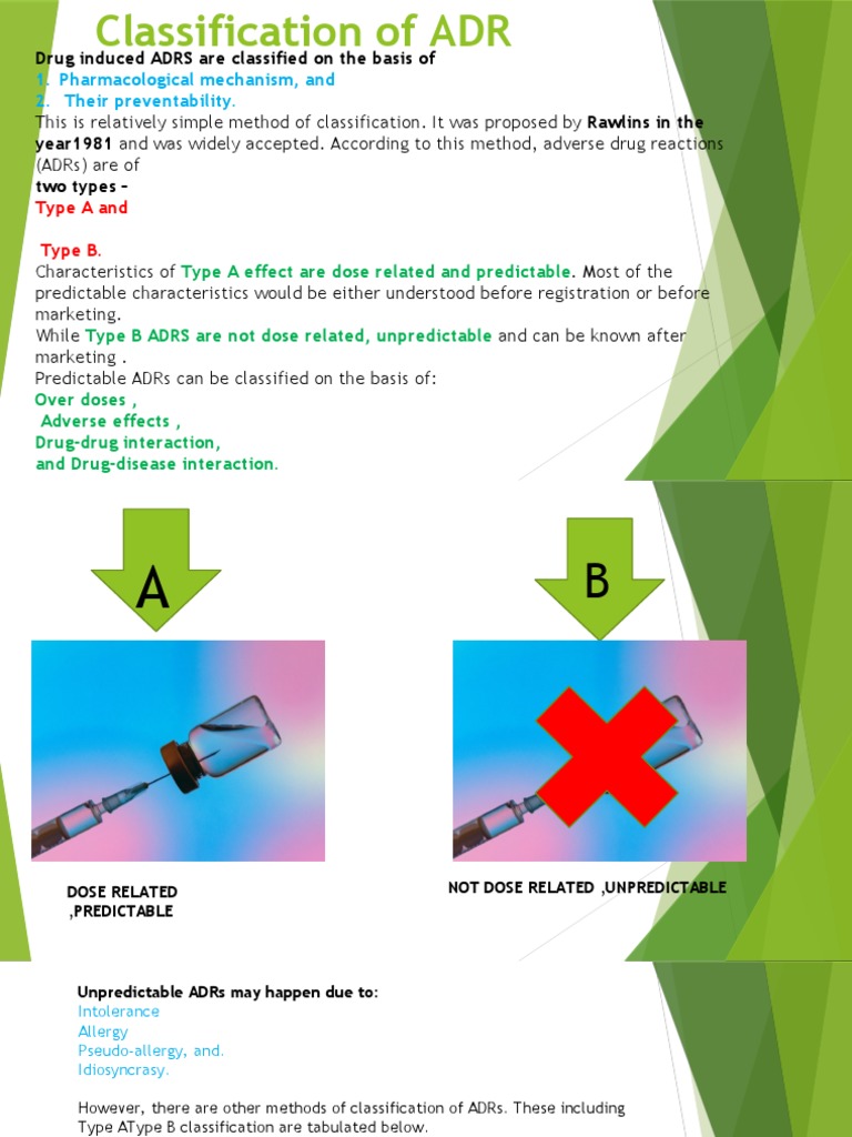 Classification of ADR | PDF | Pharmacology | Allergy