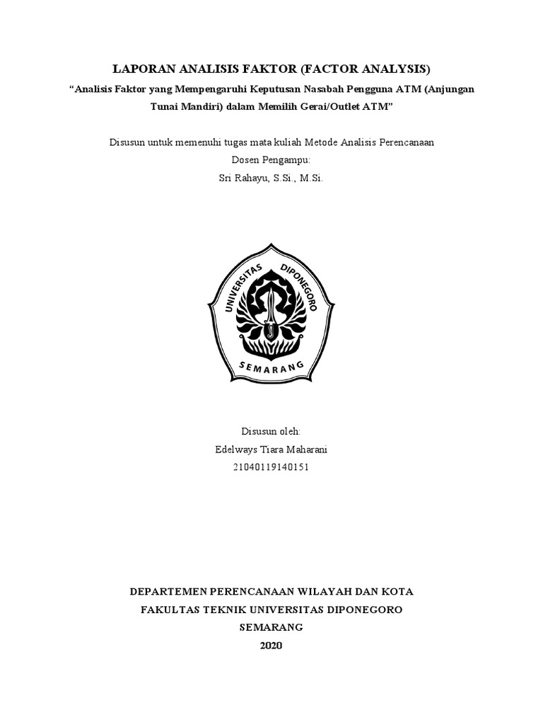 Analisis Faktor (Factor Analysis) | PDF