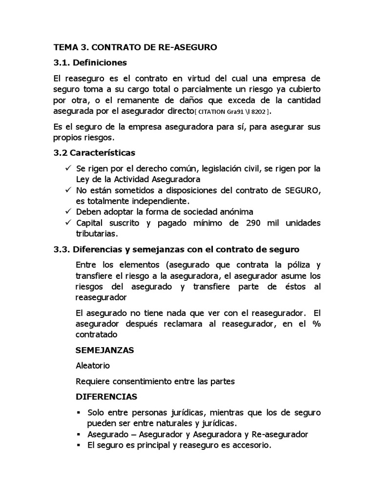 Temas 3 y 4 | PDF | Reaseguro | Seguro