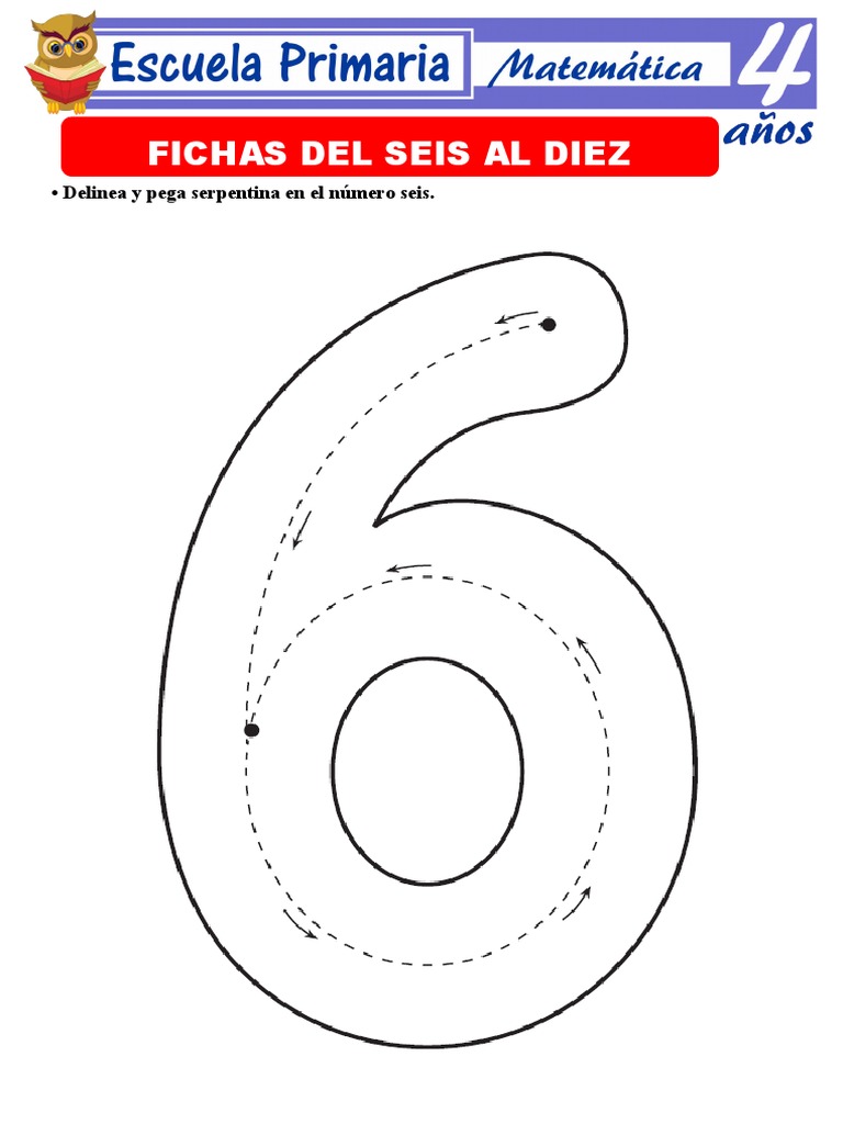 Fichas de Numeros Del Seis Al Diez para de Ninos de Cuatro Anos | PDF