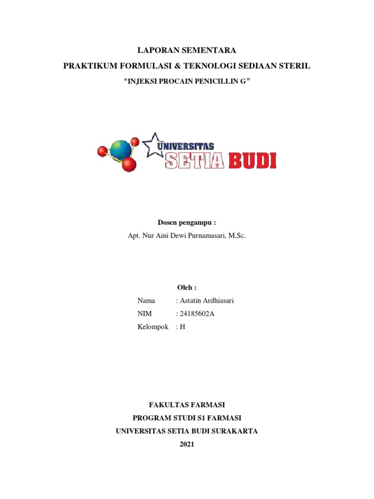 Pembuatan Injeksi Procain-Penicillin G | PDF | Memasak, Makanan ...