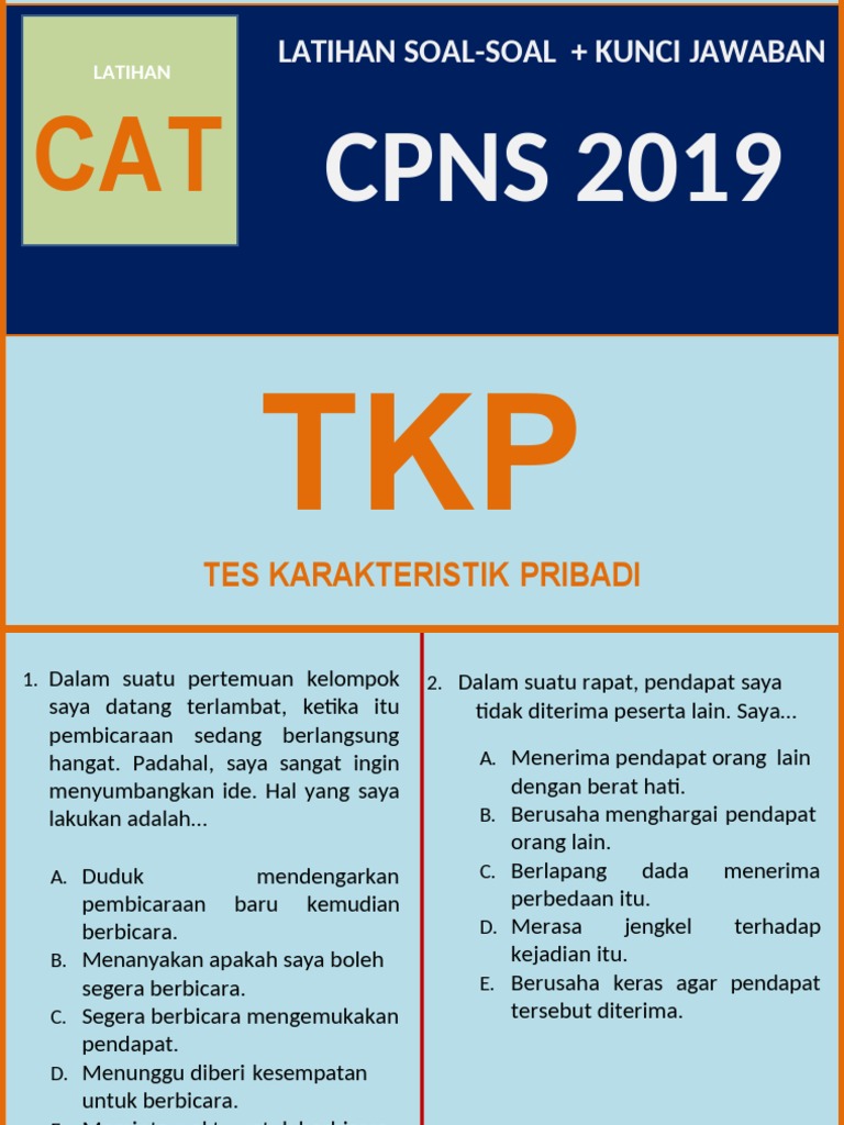 Latihan TKP CPNS 2019 Dan Pembahasan | PDF