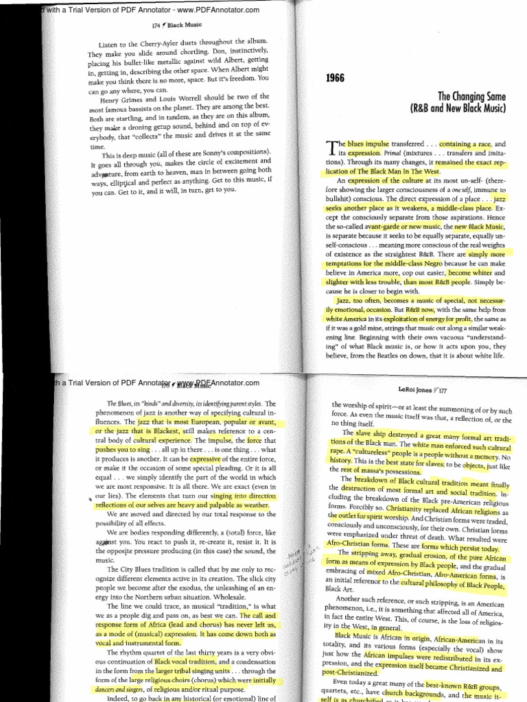 Baraka Jones. The Changing Same | PDF | Jazz | Blues