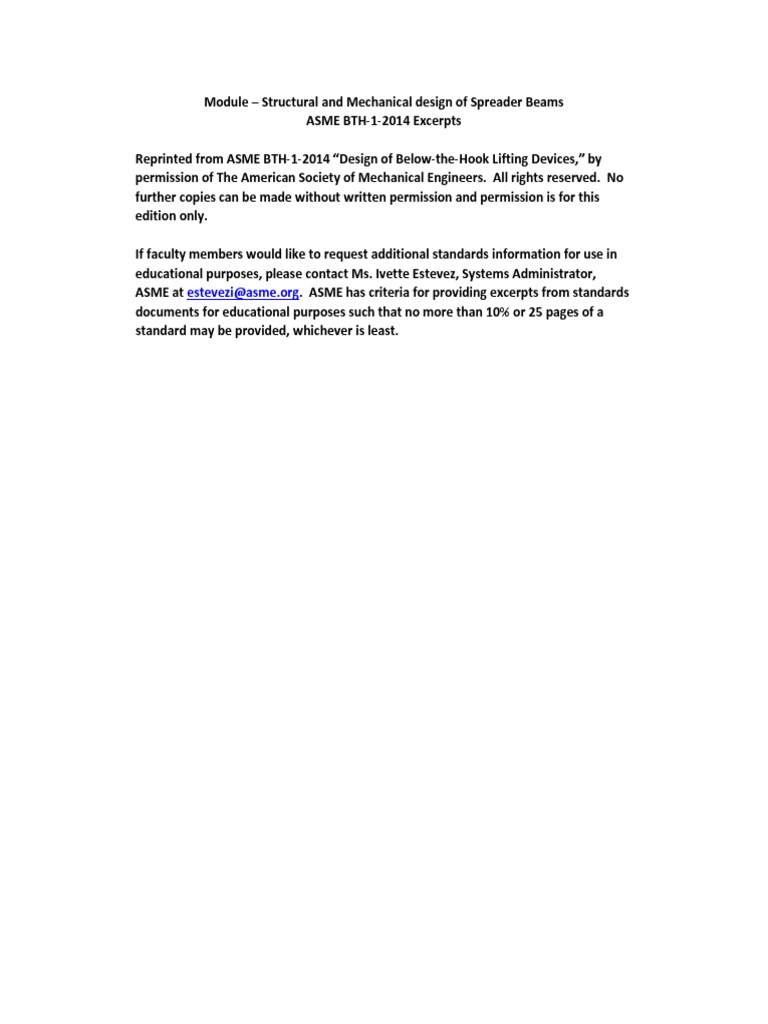 ASME BTH-1-2014 Excerpts 10 Pages | PDF | Strength Of Materials | Buckling