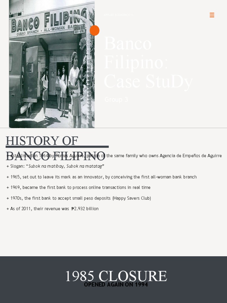 Group 3 Banco Filipino Case Study | PDF | Guarantee | Banks