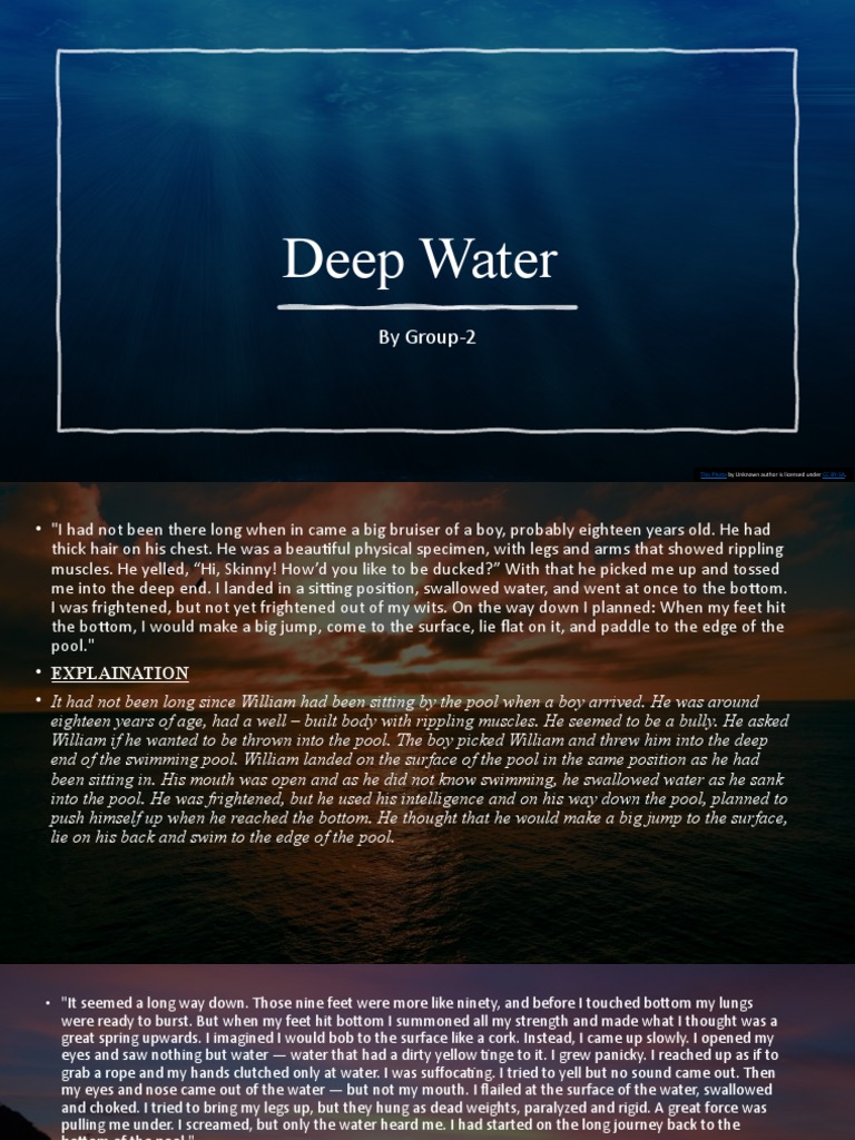 Deep Water | PDF | Swimming
