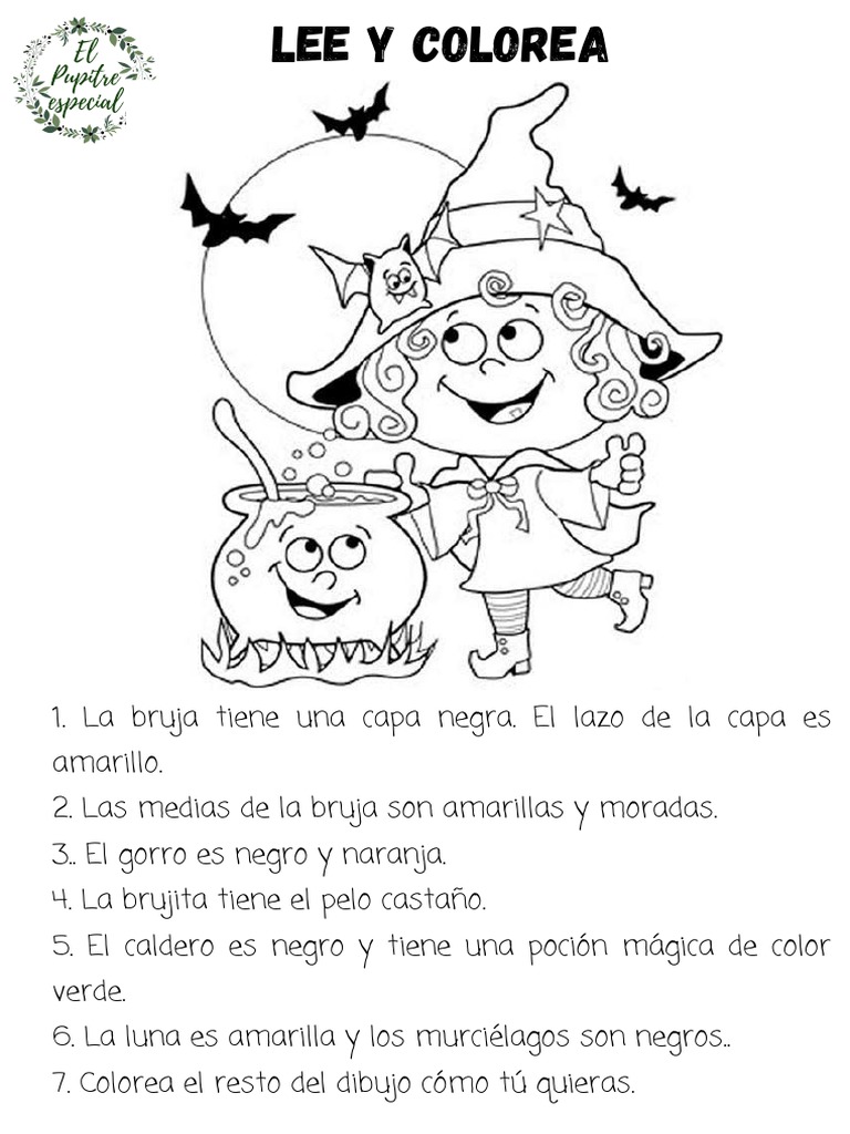 Lee y Colorea Halloween | PDF