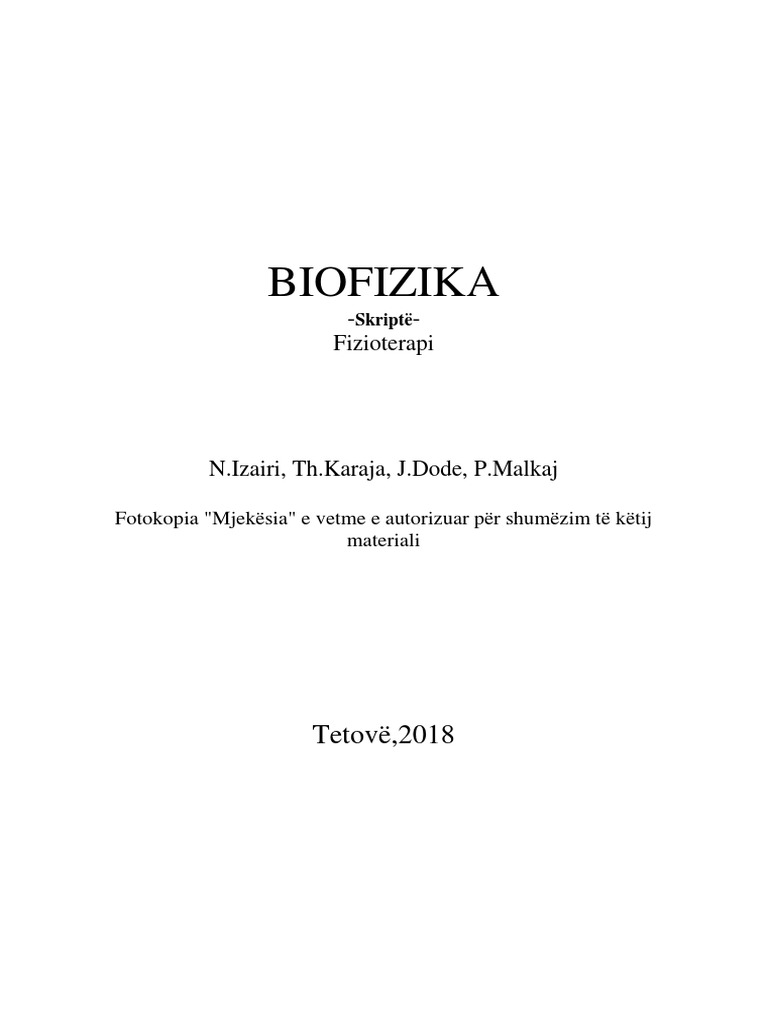Biofizika | PDF