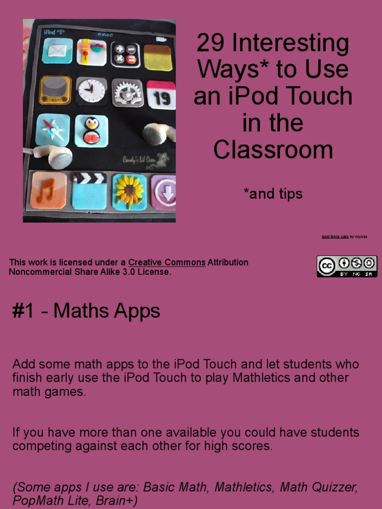 iPod Touch Classroom Ideas | PDF | I Pod Touch | I Pod