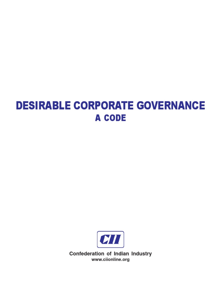 Desirable Corporate Governance Cii | PDF | Board Of Directors ...