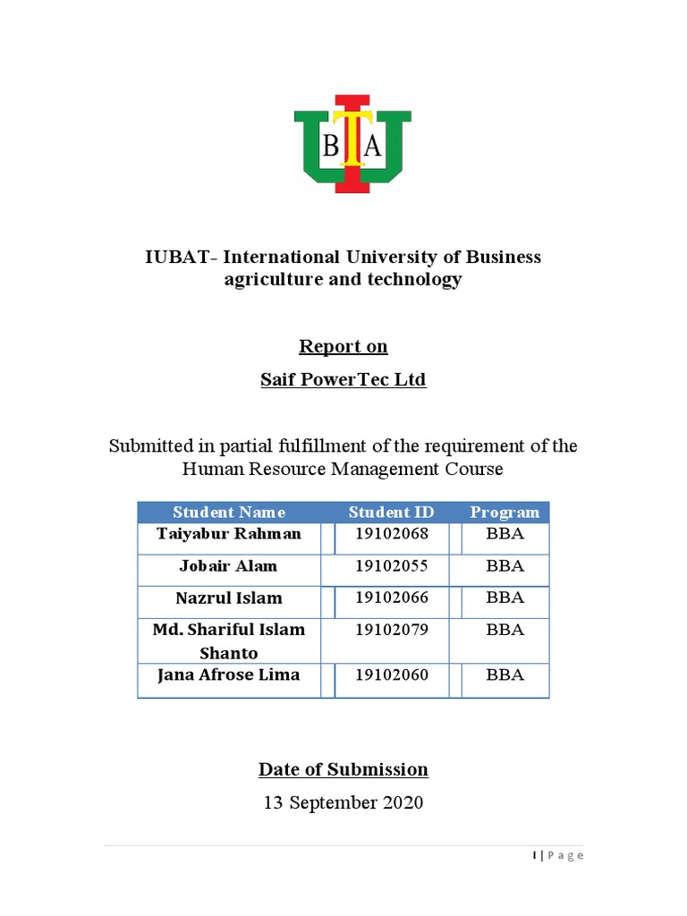 HRM 301 Report | PDF | Human Resource Management | Employment