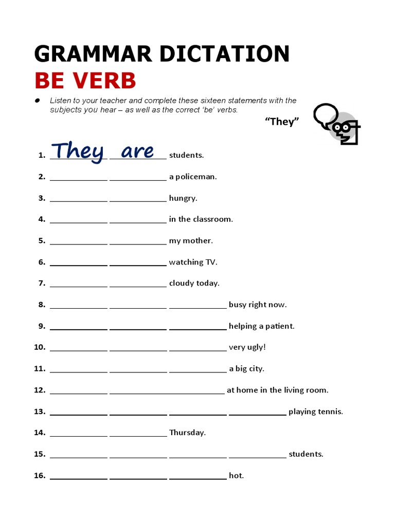 Verb To-Be Activities | PDF | Linguistics