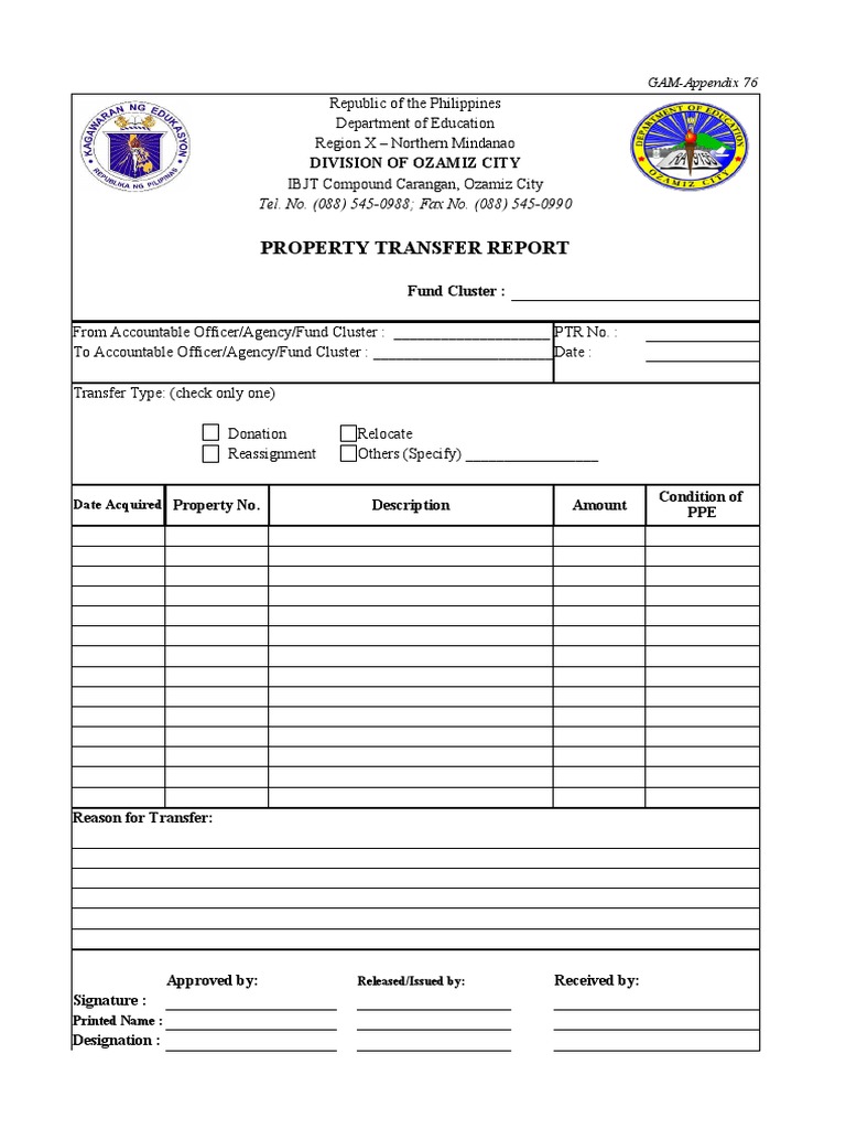 Transferring Assets: A Property Transfer Report from the Division of ...
