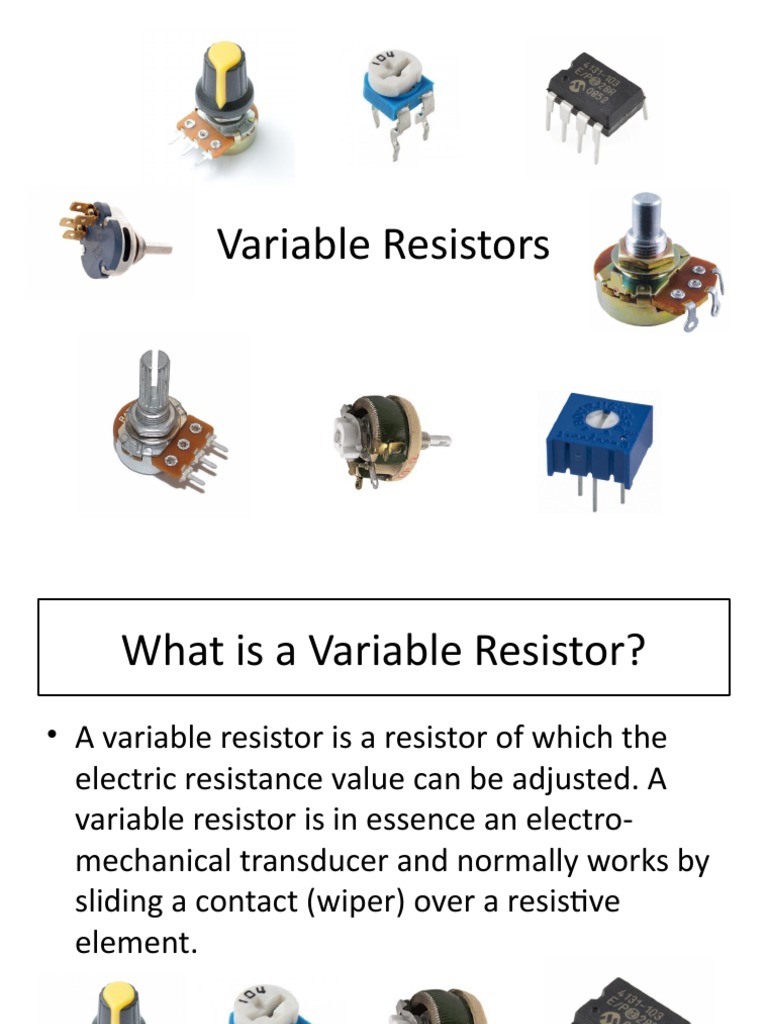 Variable Resistors | Download Free PDF | Resistor | Electrical Engineering