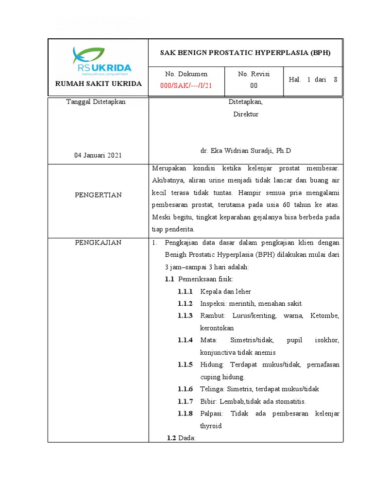 3 SAK Benign Prostatic Hyperplasia | PDF | Kesehatan Holistik