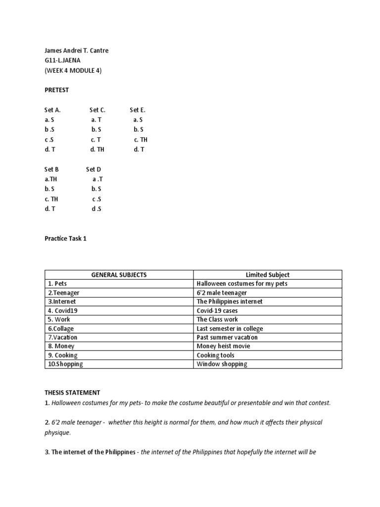 EAPP Week 4 | PDF | Foods