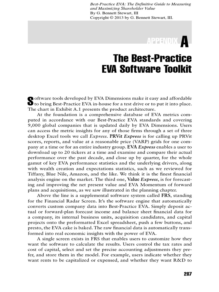The Best-Practice EVA Software Toolkit: Appendix | PDF | Microsoft ...