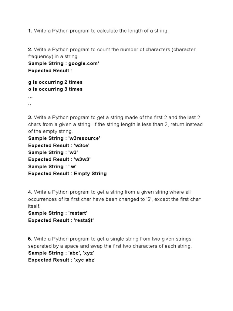 Python Strings Programs Pdf String Computer Science Computing 