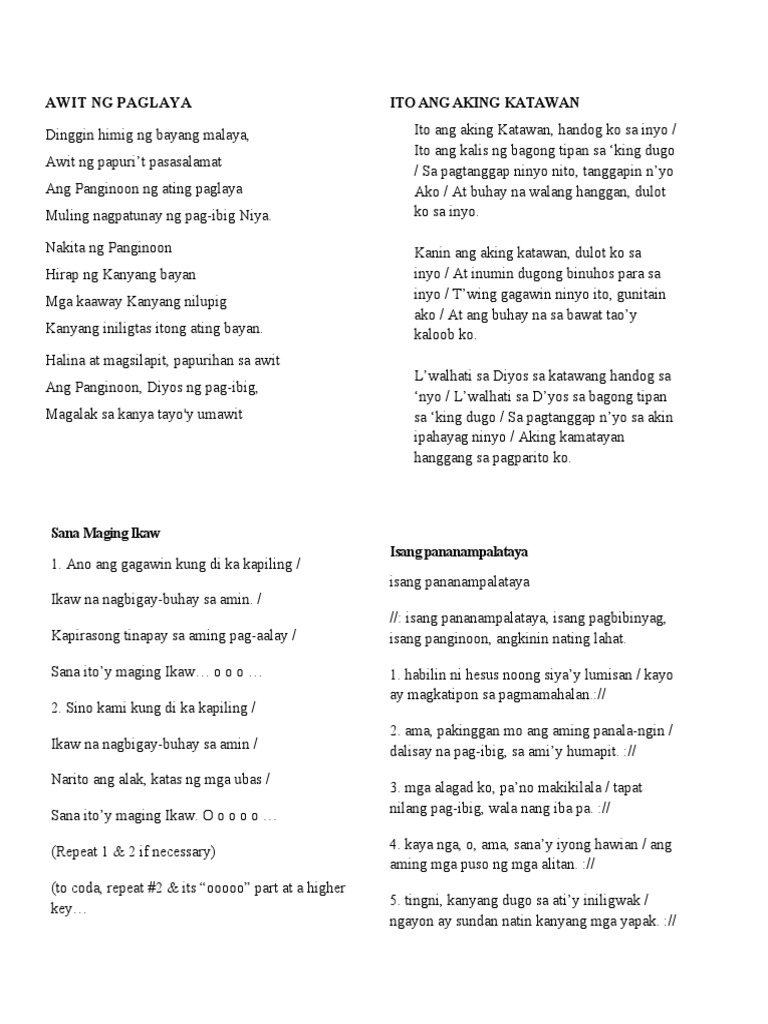 Awit NG Paglaya | PDF