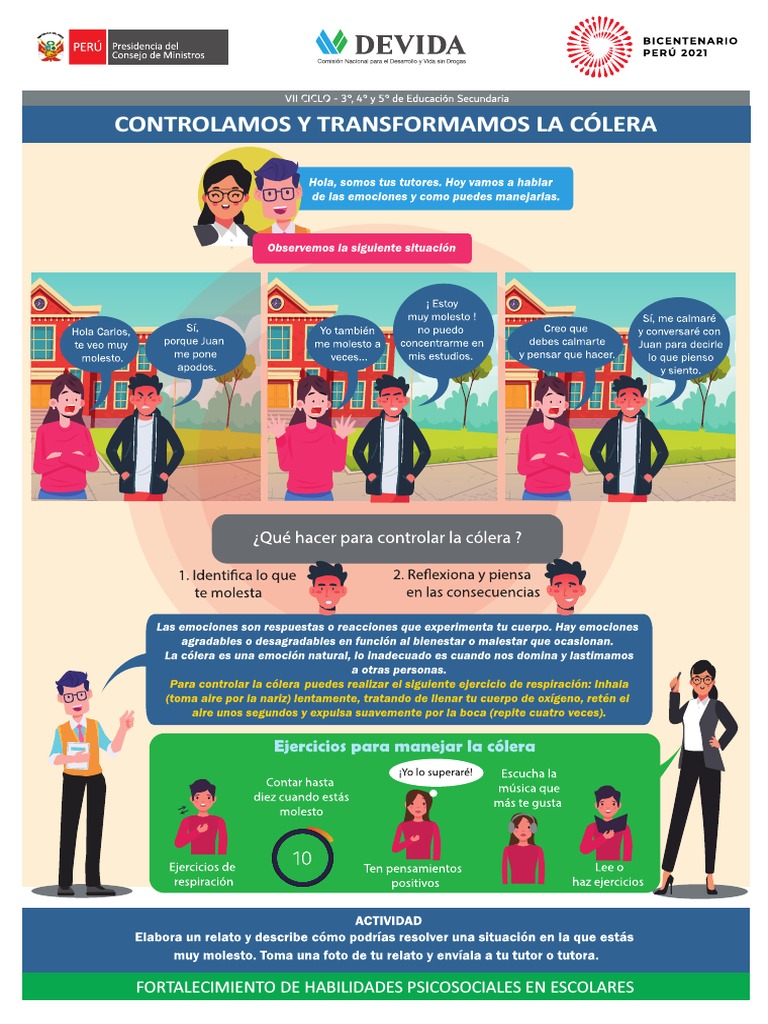 INFOGRAFIA 07 - Controlamos y Transformamos La Cólera | PDF