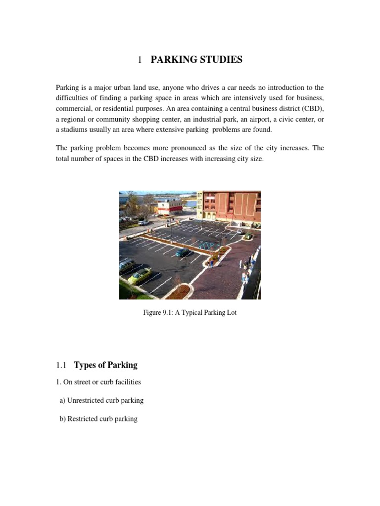 Parking Studies 1 | PDF | Parking | Transport