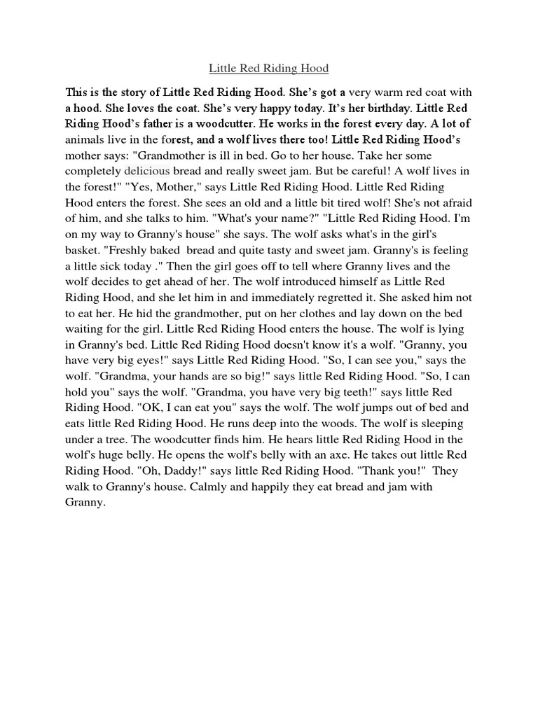 Little Red Riding Hood | PDF