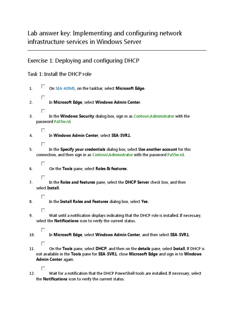 Configuring Network Infrastructure Services: A Guide to Implementing DHCP and DNS in Windows ...
