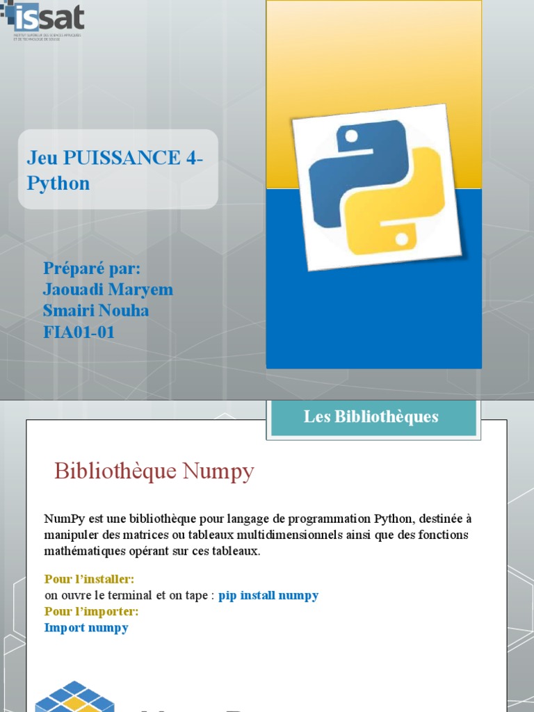 Projet Python Smairi Nouha Jaouadi Mariem FIA101 | PDF | Bibliothèque ...